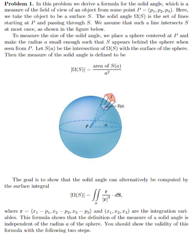Problem 1. In this problem we derive a formula for | Chegg.com