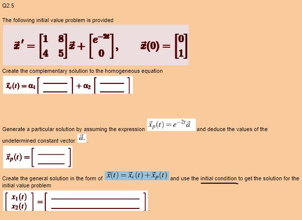 Solved The following initial value problem is provided \\[ | Chegg.com