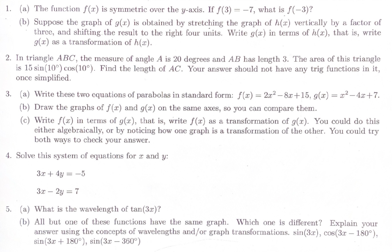 Solved 1. (a) The function f(x) is symmetric over the | Chegg.com