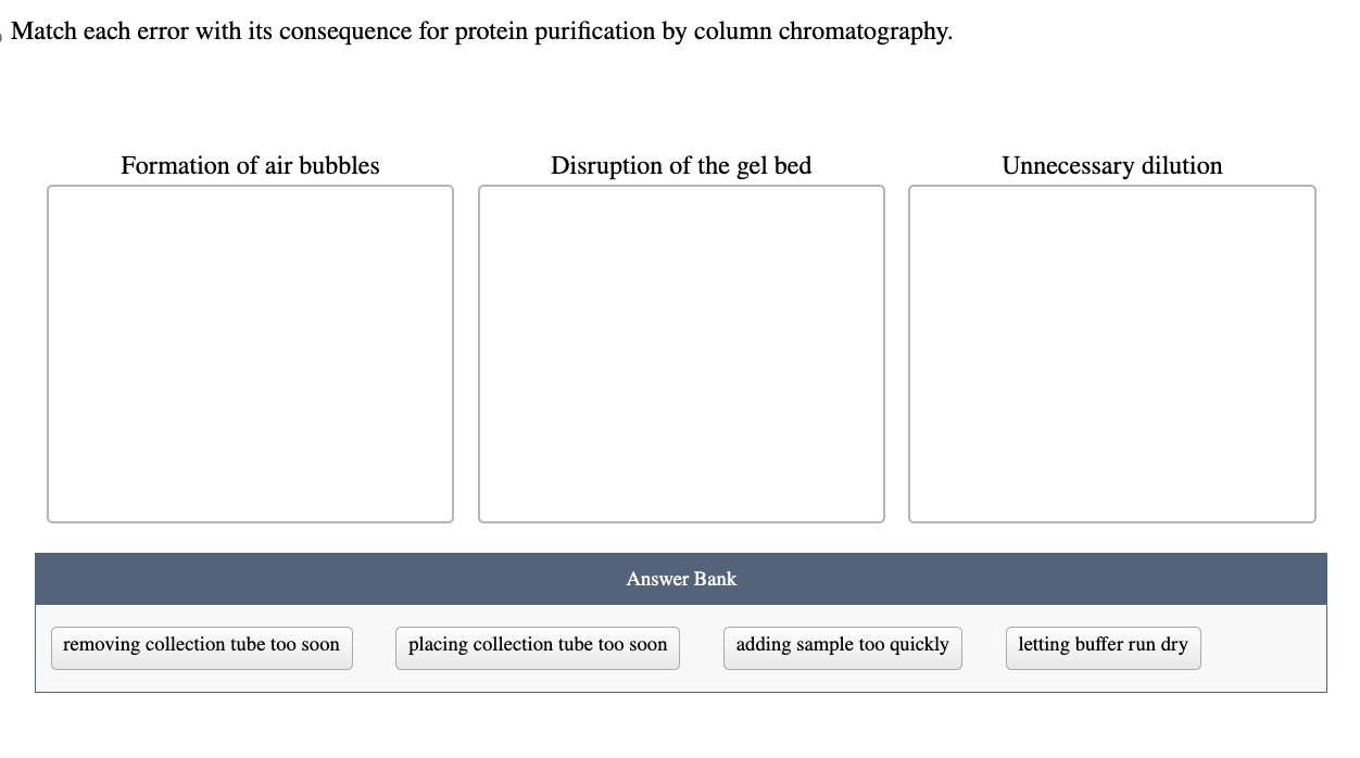 Solved Match each error with its consequence for protein | Chegg.com