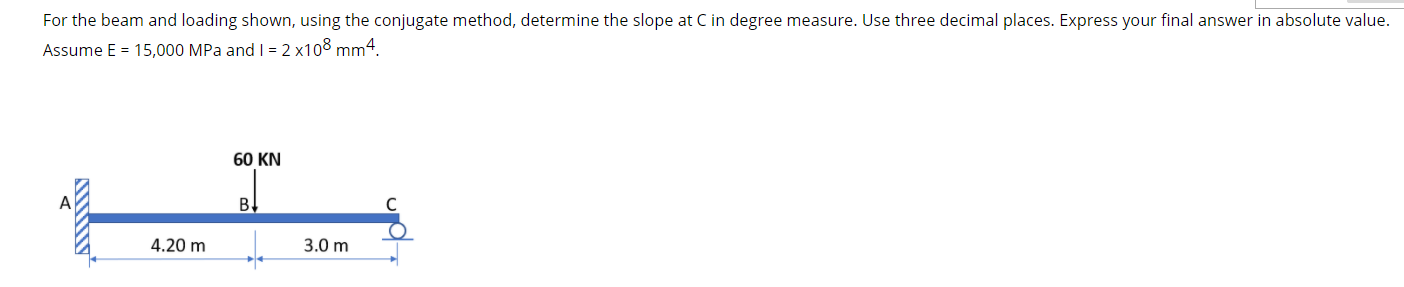 Solved For the beam and loading shown, using the conjugate | Chegg.com