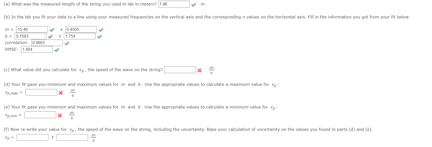 (a) What was the measured length of the string you | Chegg.com