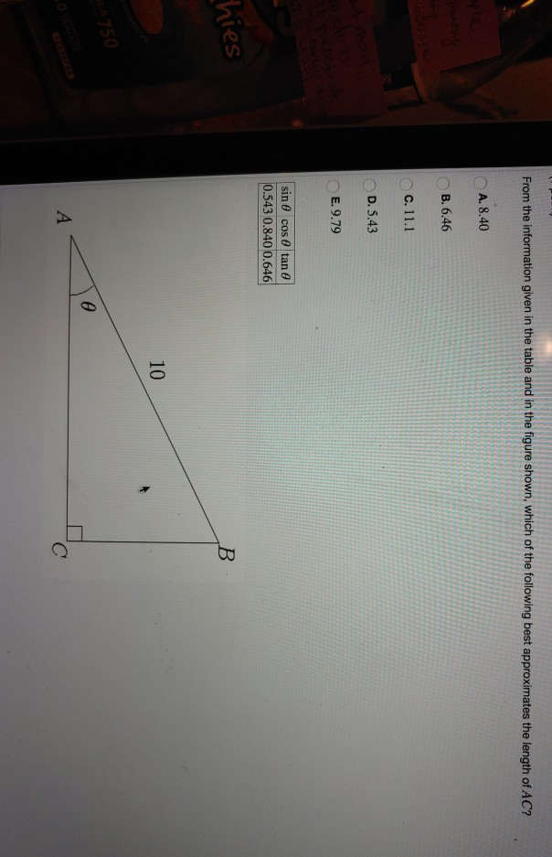 Solved From the information given in the table and in the | Chegg.com