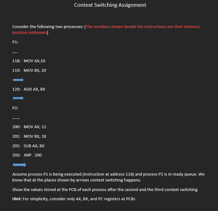 Solved Assume process P1 is being executed (instruction at | Chegg.com