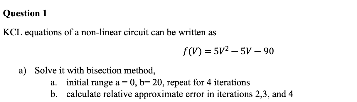 Solved KCL equations of a non-linear circuit can be written | Chegg.com