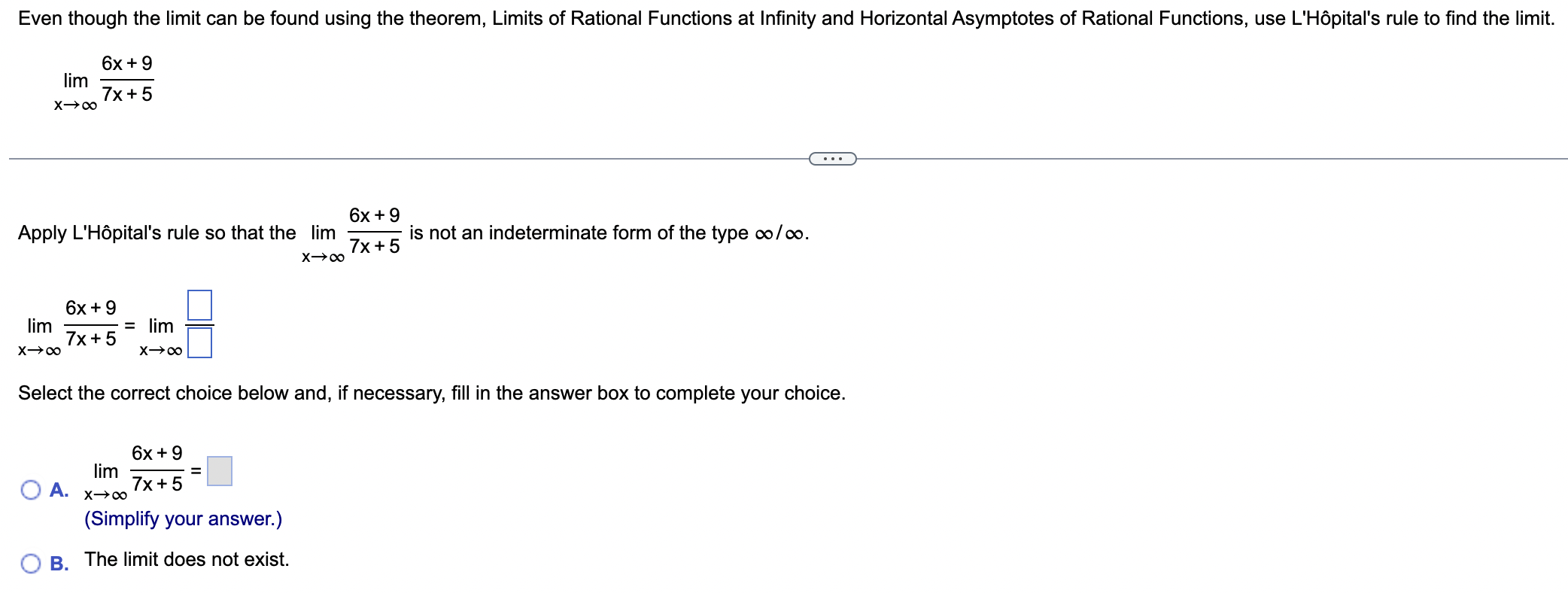Solved Even though the limit can be found using the theorem, | Chegg.com