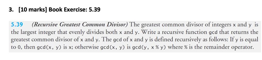 Solved 3 10 Marks] Book Exercise 5 39 5 39 Recursive