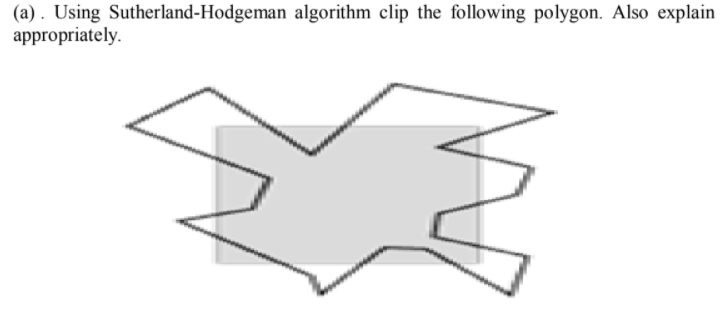 Solved (a). Using Sutherland-Hodgeman algorithm clip the | Chegg.com