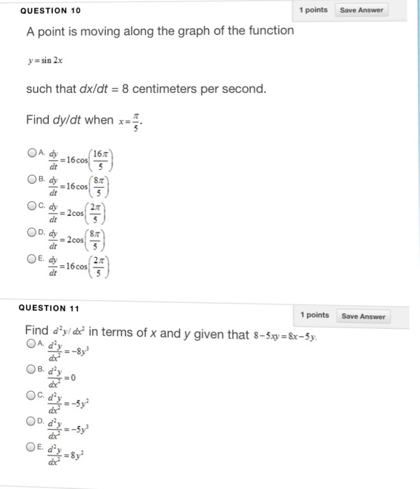 Solved A point is moving along the graph of the function y = | Chegg.com