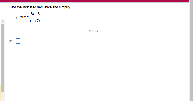 Solved Find the indicated derivative and simplify. y′ for | Chegg.com