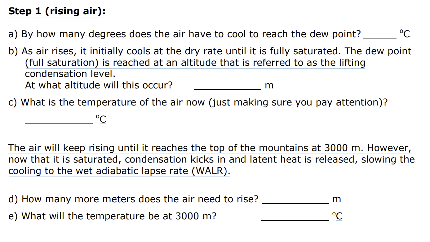 Solved Air at 7∘C and a dew point of 2∘C moves in from the | Chegg.com