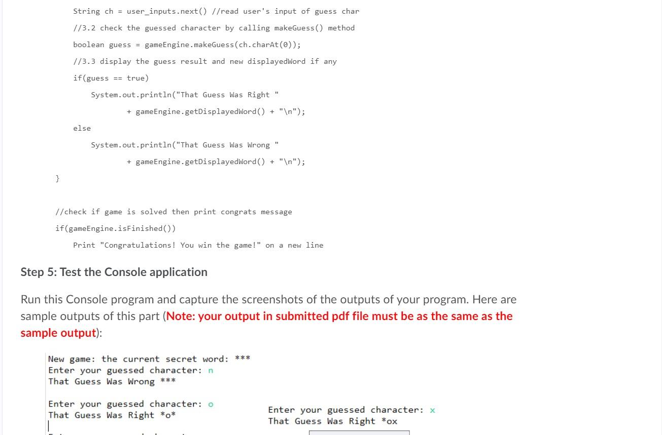 Step 1. Problem Statement You need to develop a Java | Chegg.com