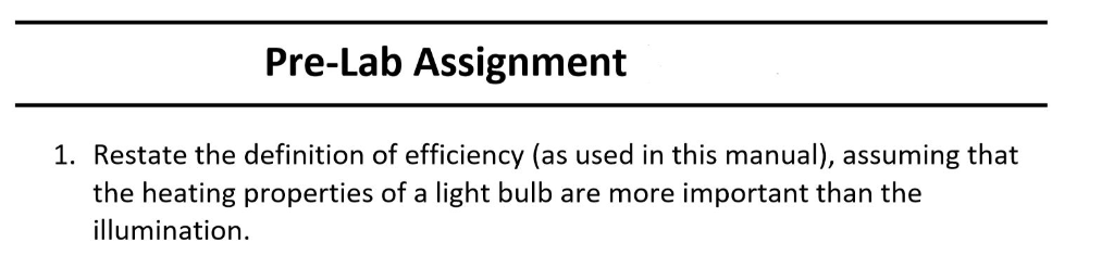 Solved Pre-Lab Assignment 1. Restate the definition of | Chegg.com