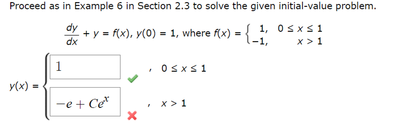 Solved Proceed as in Example 6 ﻿in Section 2.3 ﻿to solve the | Chegg.com