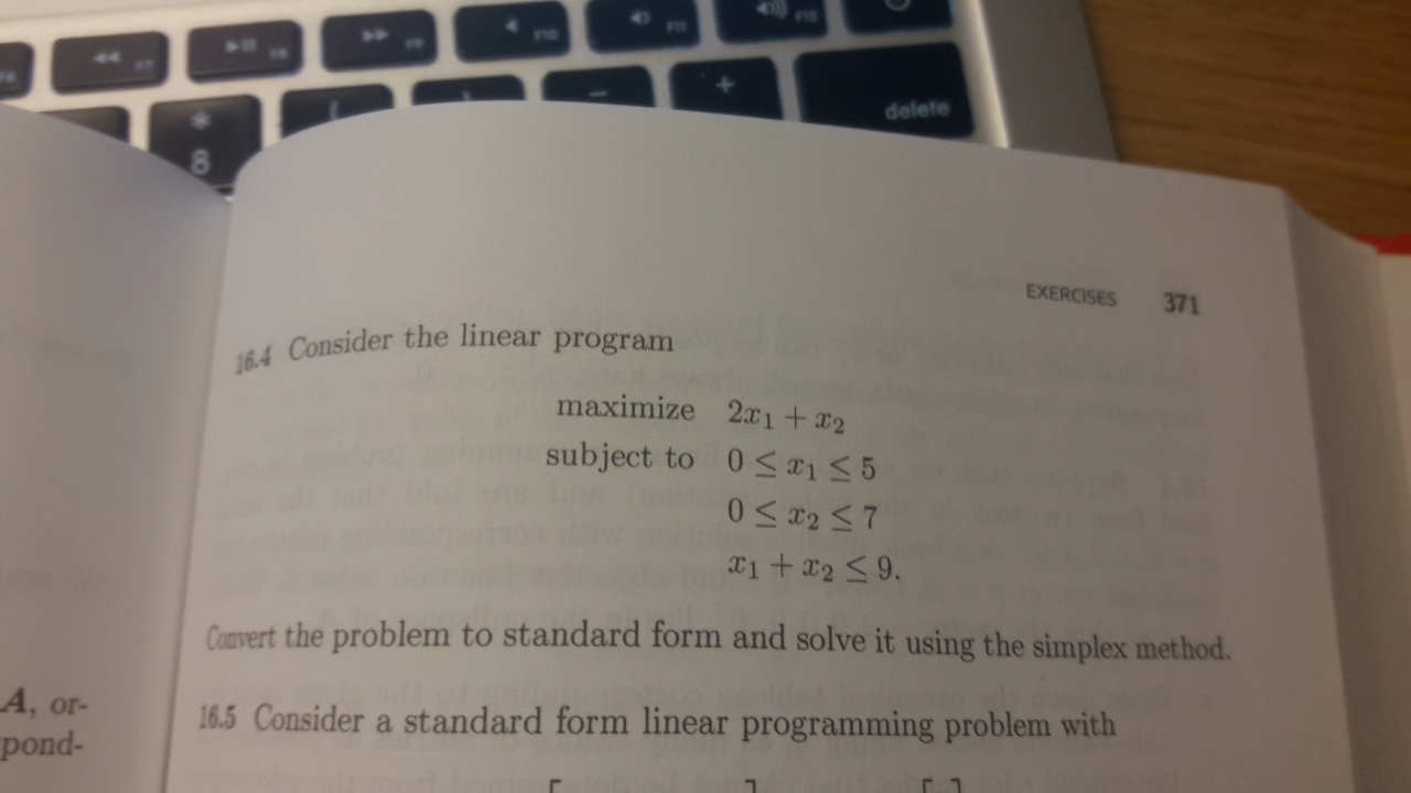 Solved delete EXERCISES 371 Consider the linear program | Chegg.com