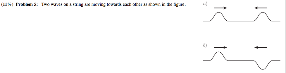 Solved: (11%) Problem 5: Two Waves On A String Are Moving ... | Chegg.com