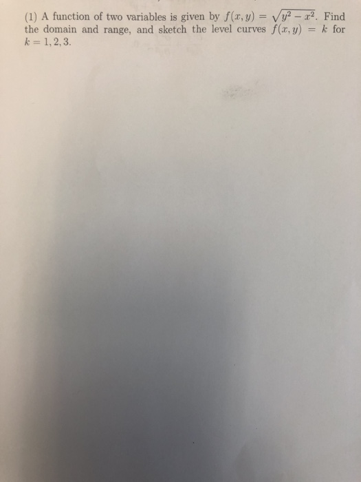 Solved (1) A function of two variables is given by | Chegg.com