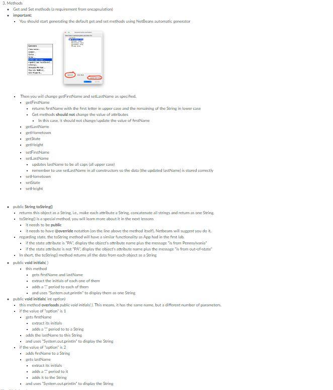 Solved Encapsulation In this lab you will start using | Chegg.com