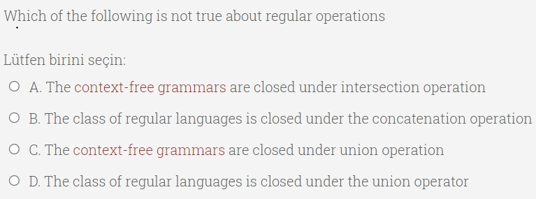 Solved Which of the following is not true about regular | Chegg.com