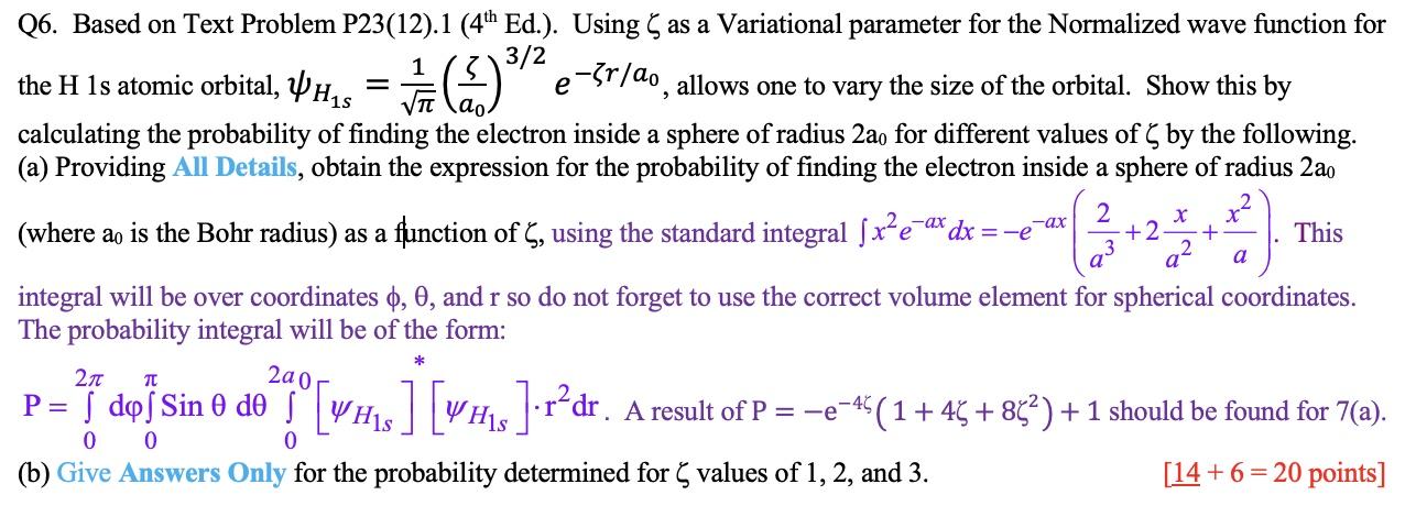 Solved Q6. Based on Text Problem P23(12).1 (4th Ed.). Using | Chegg.com