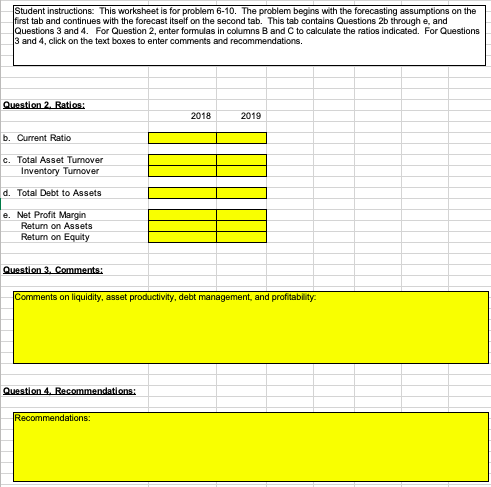 Solved Student instructions: This worksheet is for problem | Chegg.com