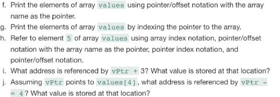 Solved F Print The Elements Of Array Values Using 3104