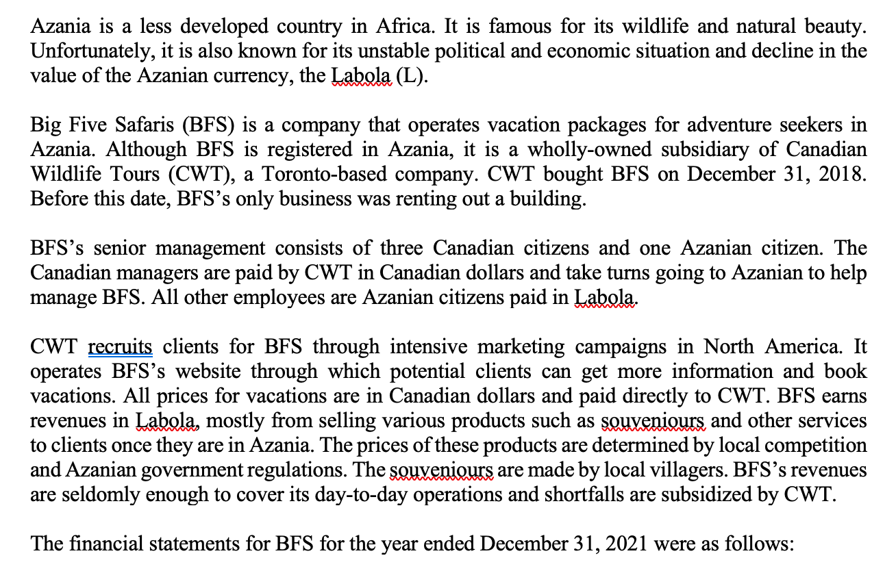 Azania is a less developed country in Africa. It is | Chegg.com