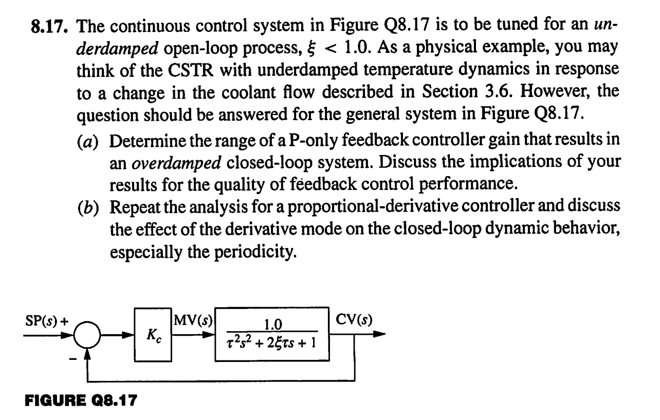 Solved 8.17. The continuous control system in Figure Q8.17 | Chegg.com