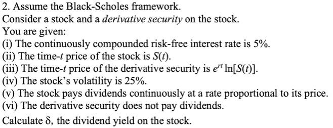 Consider a stock and a derivative security on | Chegg.com