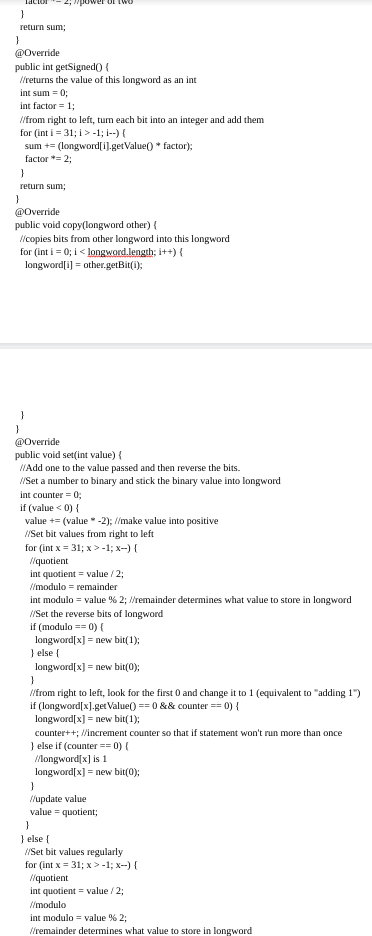 Solved package bit; 14 @ @verride public int getValue0 \& i/ | Chegg.com