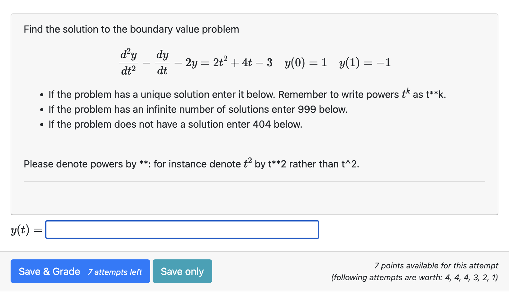 Solved Find the solution to the boundary value problem dạy | Chegg.com