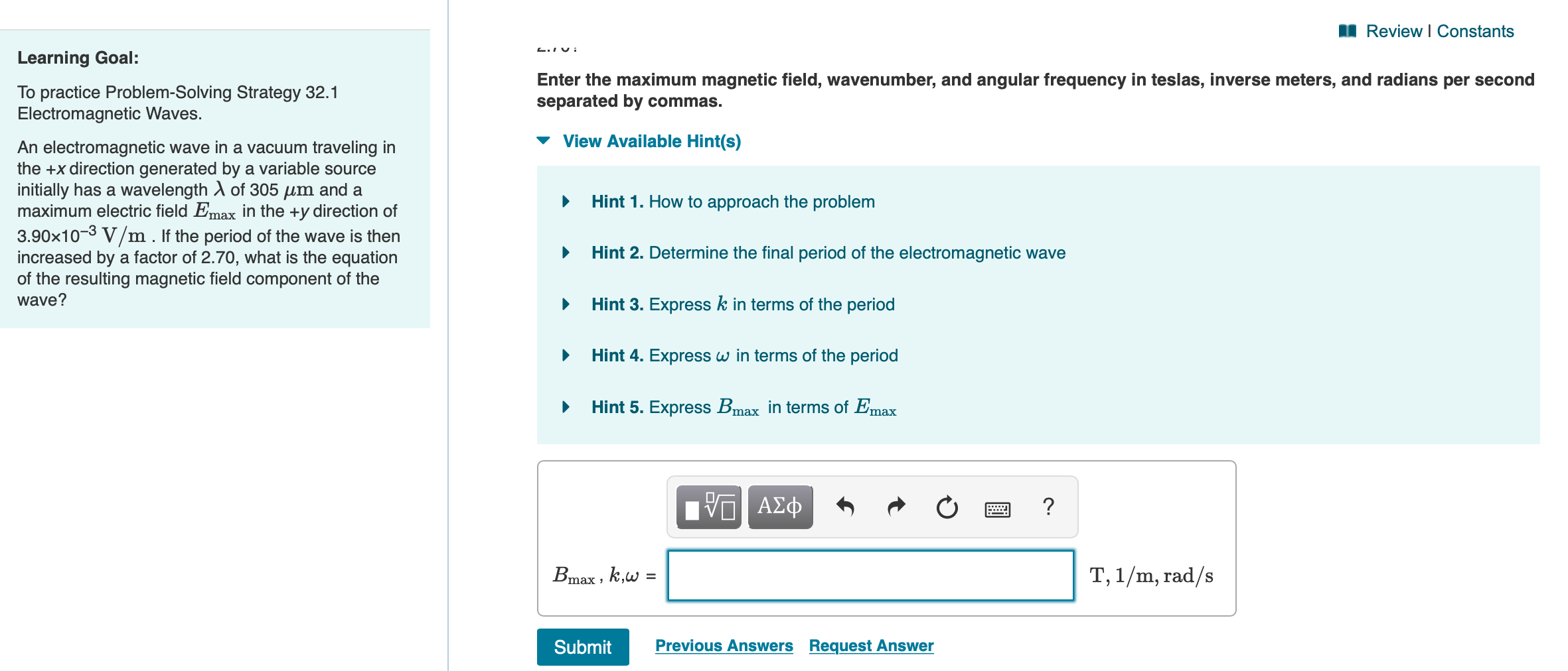 Solved A Review | Constants Learning Goal: To practice | Chegg.com