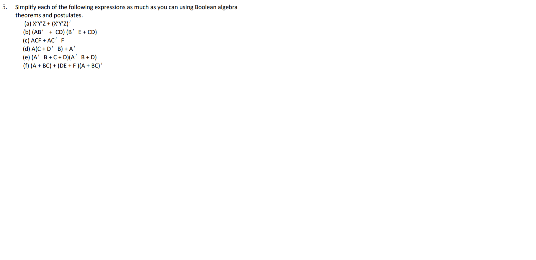 Solved Simplify each of the following expressions as much as | Chegg.com