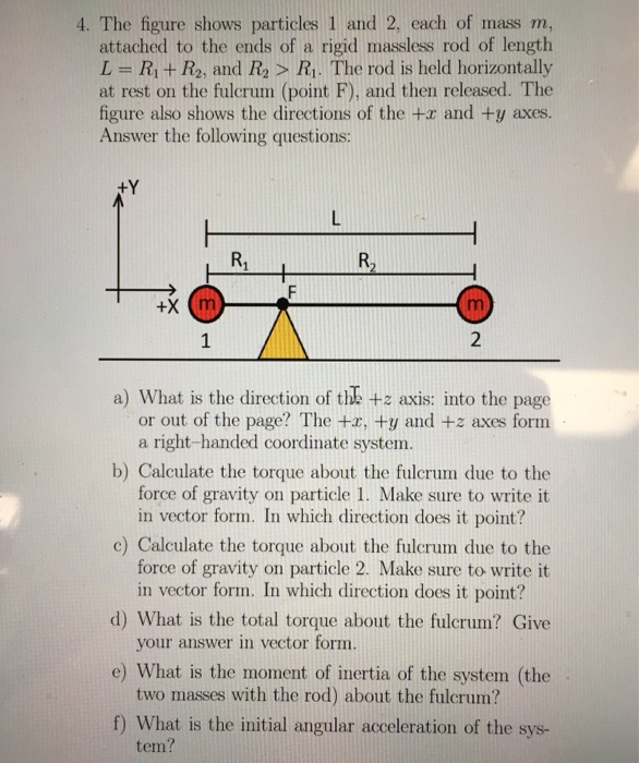 Solved 4. The figure shows particles 1 and 2, each of mass | Chegg.com