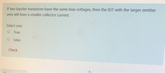 Solved If two bipolar transistors have the same bias | Chegg.com