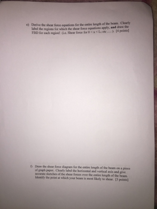 Solved 1) A beam is placed under the distributed load shown | Chegg.com
