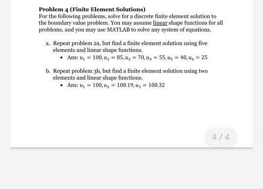 Solved Problem 4 Finite Element Solutions For The