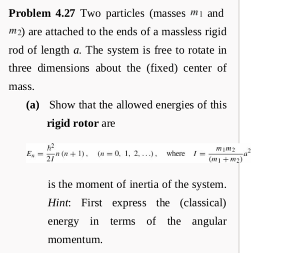 Solved Problem 4.27 Two particles (masses and m2) are | Chegg.com