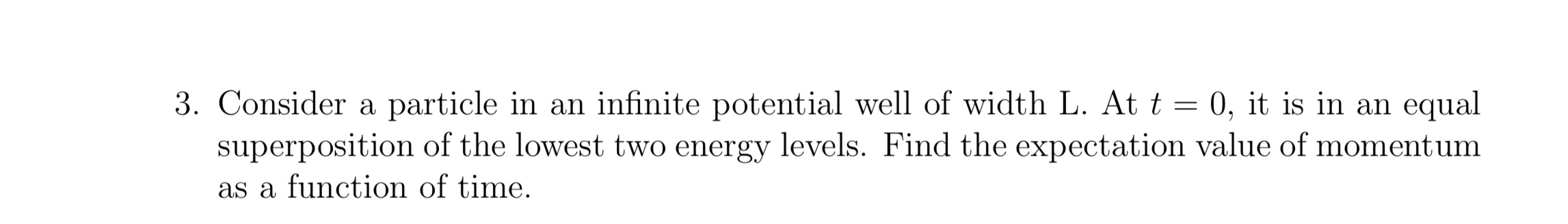 Solved Consider a particle in an infinite potential well of | Chegg.com
