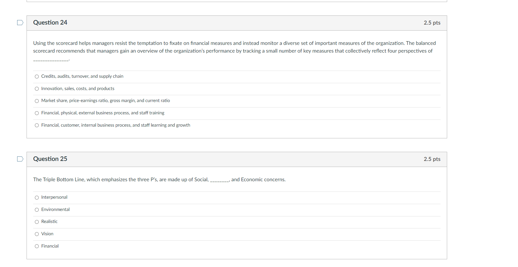 Solved Using the scorecard helps managers resist the | Chegg.com