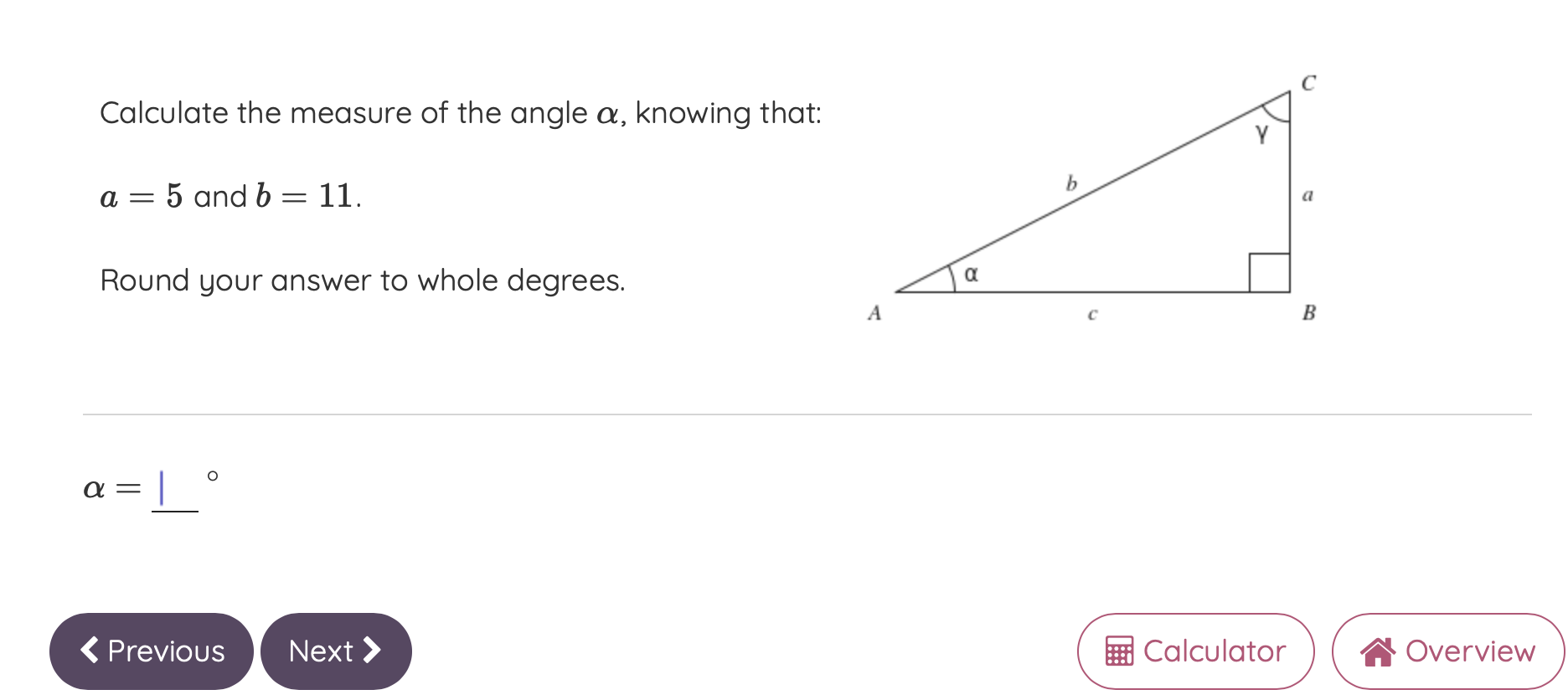 Solved Calculate the measure of ﻿the angle α, ﻿knowing | Chegg.com
