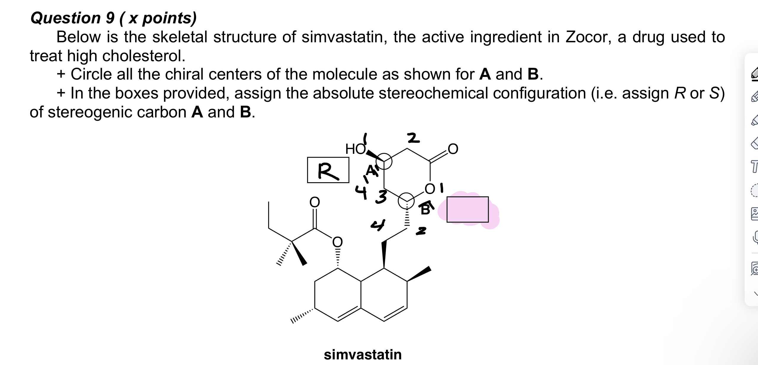Solved What is the absolute configuration of R and S for the | Chegg.com