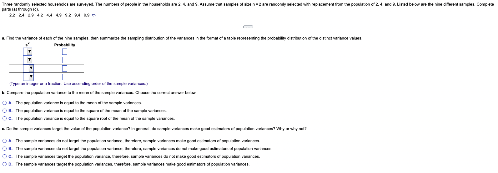 Solved parts (a) through (c). 2,22,42,94,24,44,99,29,49,9 | Chegg.com