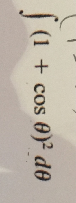 Solved (1 + cos θ)2 dθ | Chegg.com