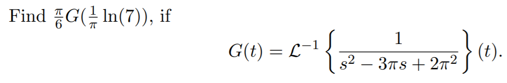 Solved Find GC, In(7)), if G(1) = t- - ਜੇ , ਅ}). | Chegg.com