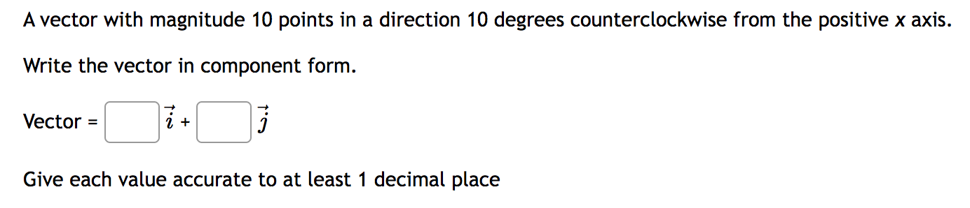Solved A Vector With Magnitude 10 Points In A Direction 10 Chegg