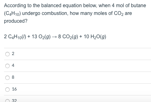 Solved According to the balanced equation below, when 4 mol | Chegg.com