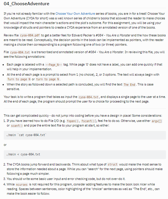 04_ChooseAdventure If you're not already familiar | Chegg.com