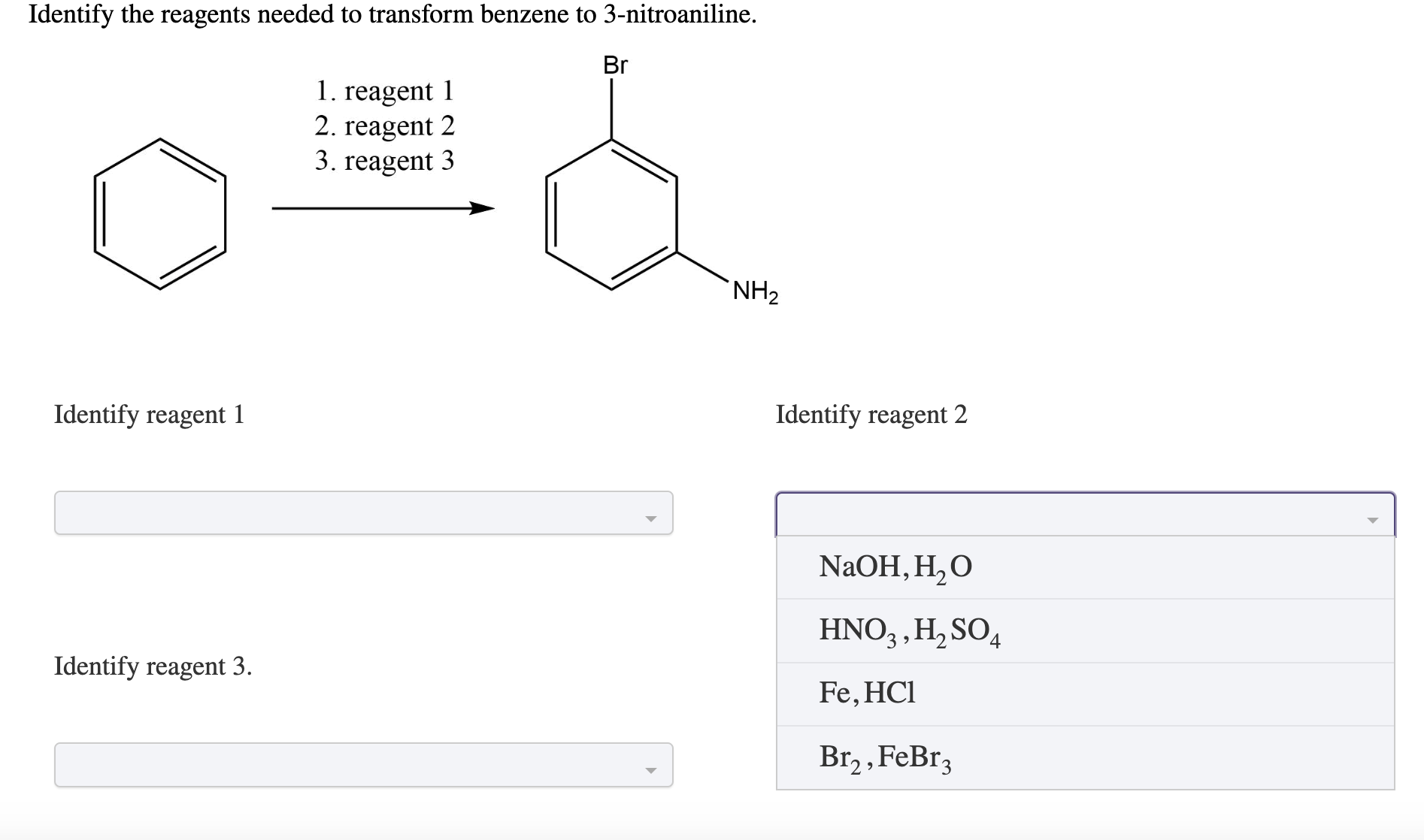 Solved Identify the reagents needed to transform benzene to | Chegg.com