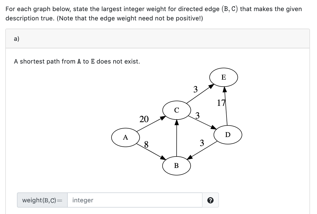 Solved For each graph below, state the largest integer | Chegg.com